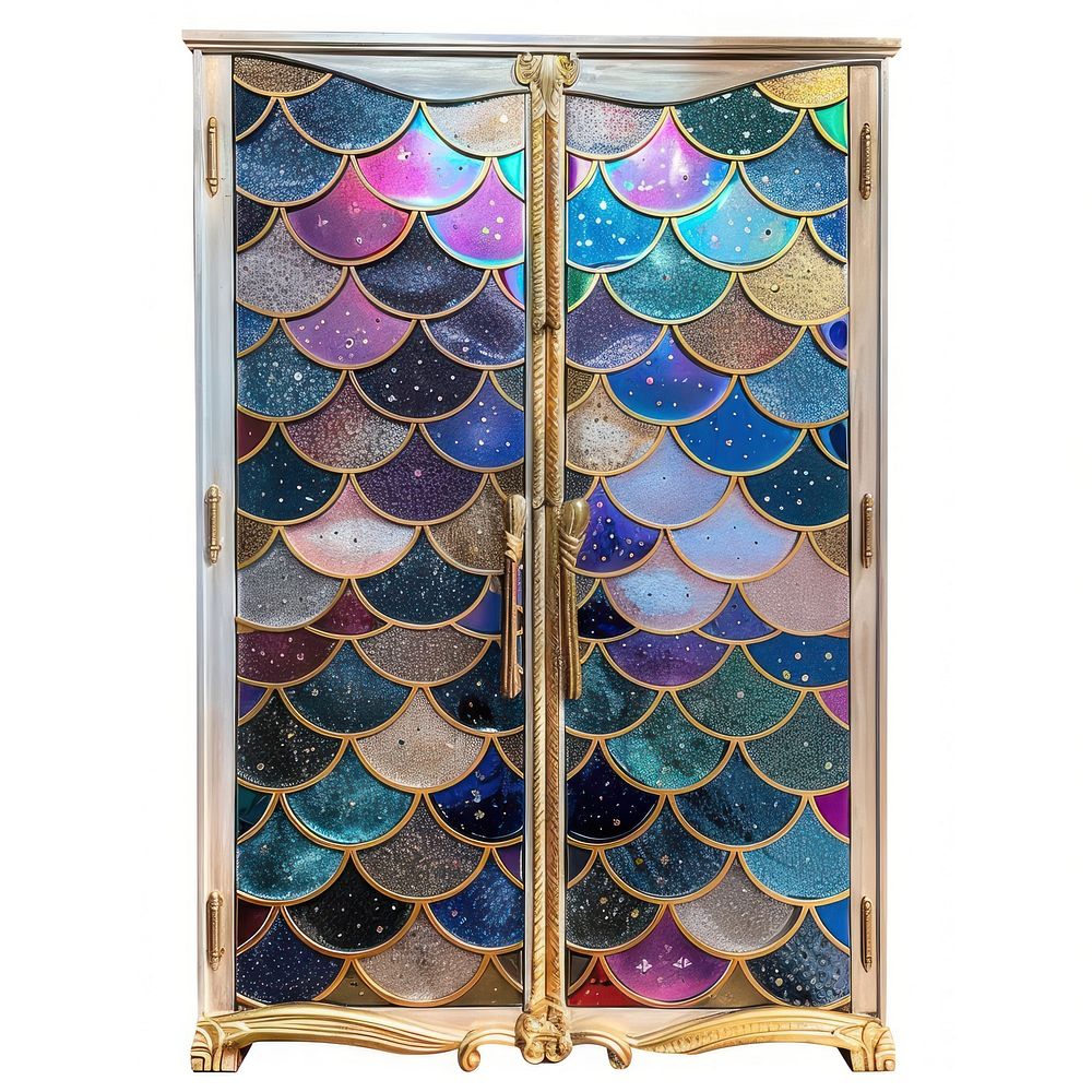 Colorful mermaid scale cabinet | Free Photo - rawpixel