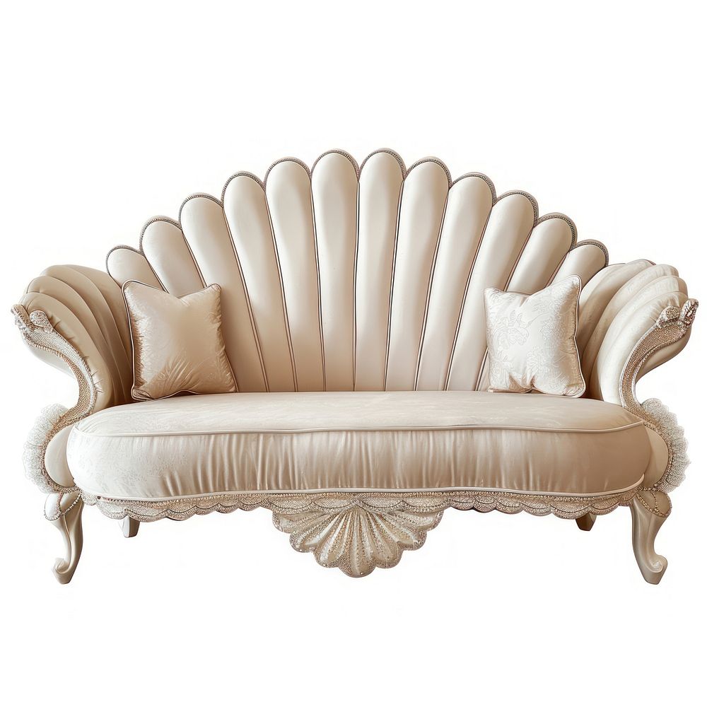 Elegant vintage shell-back sofa | Free Photo - rawpixel