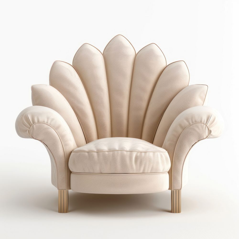 Elegant cream shell armchair | Free Photo - rawpixel