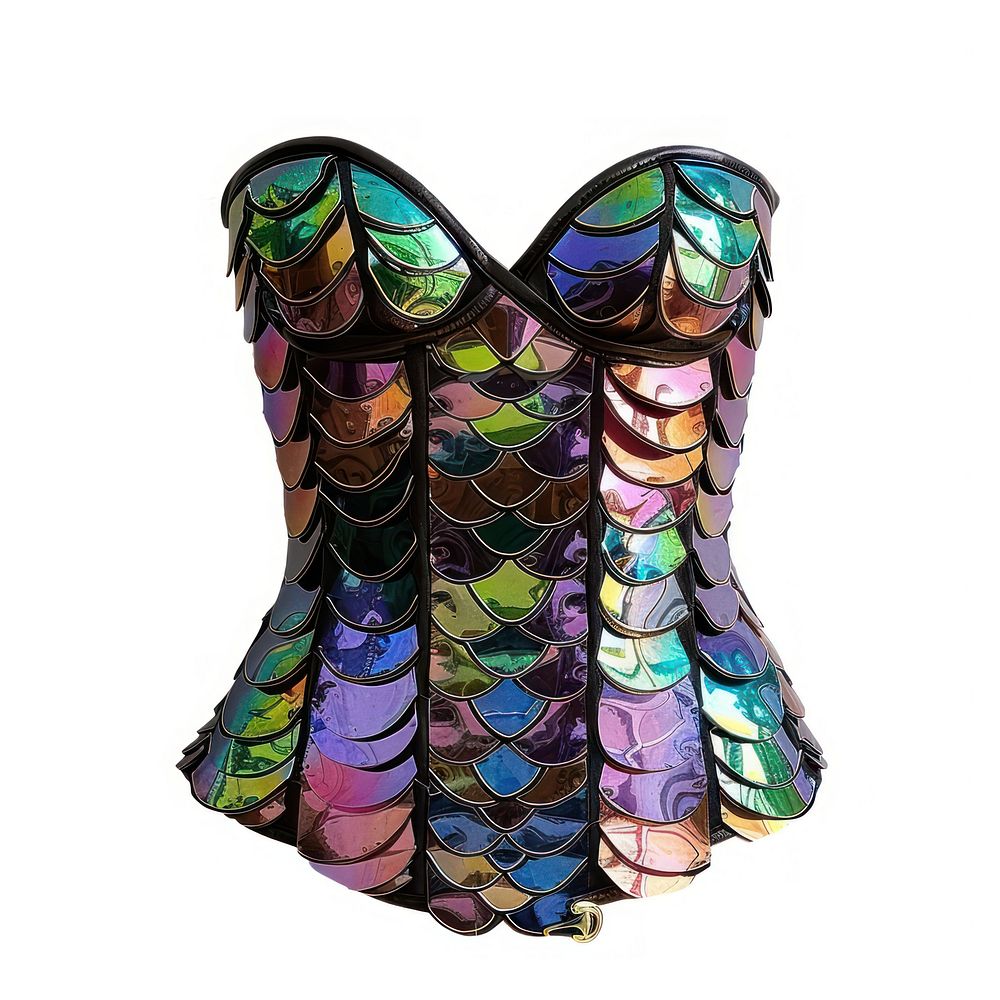 Colorful mermaid scale corset | Free Photo - rawpixel