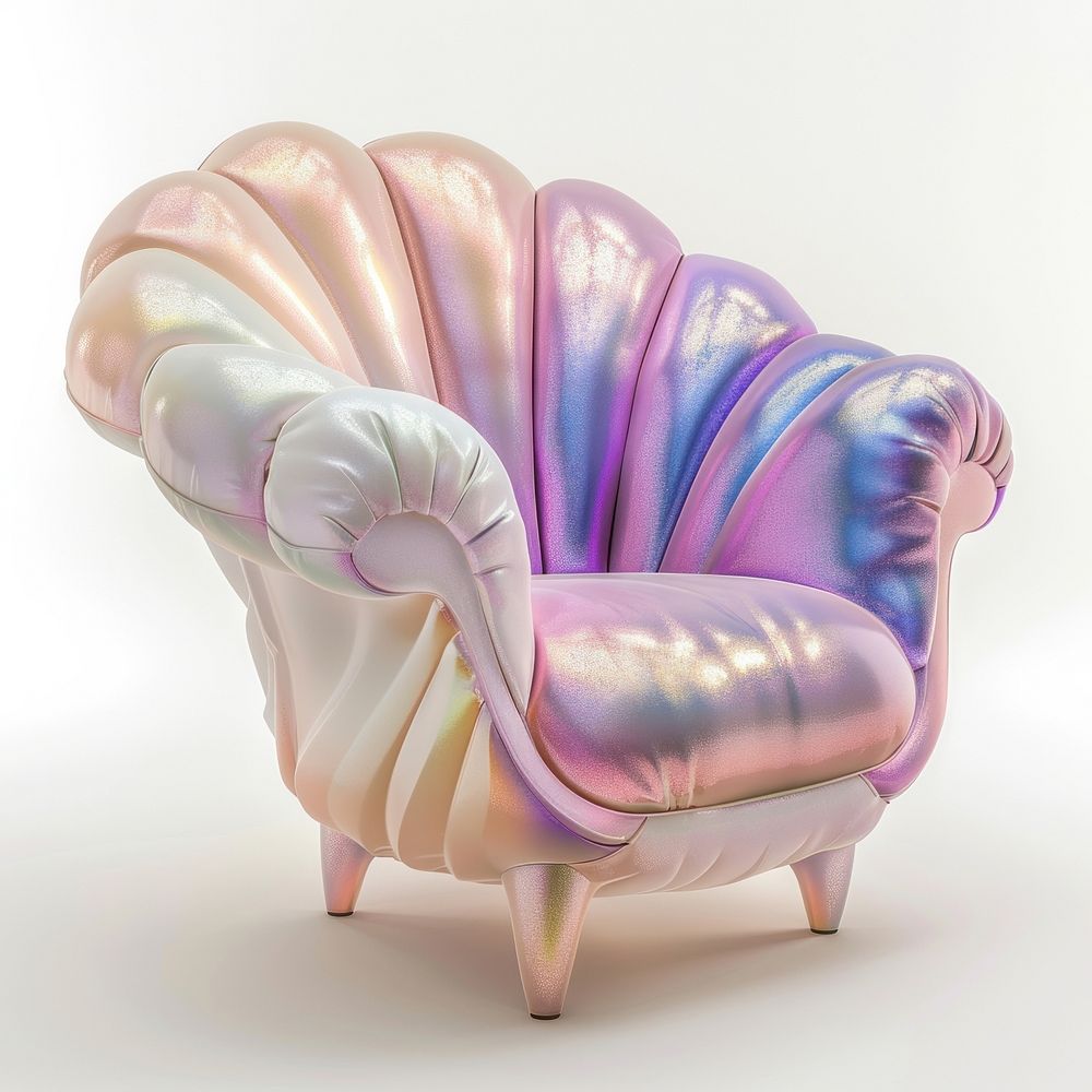 Luxurious iridescent shell-shaped chair | Free Photo - rawpixel