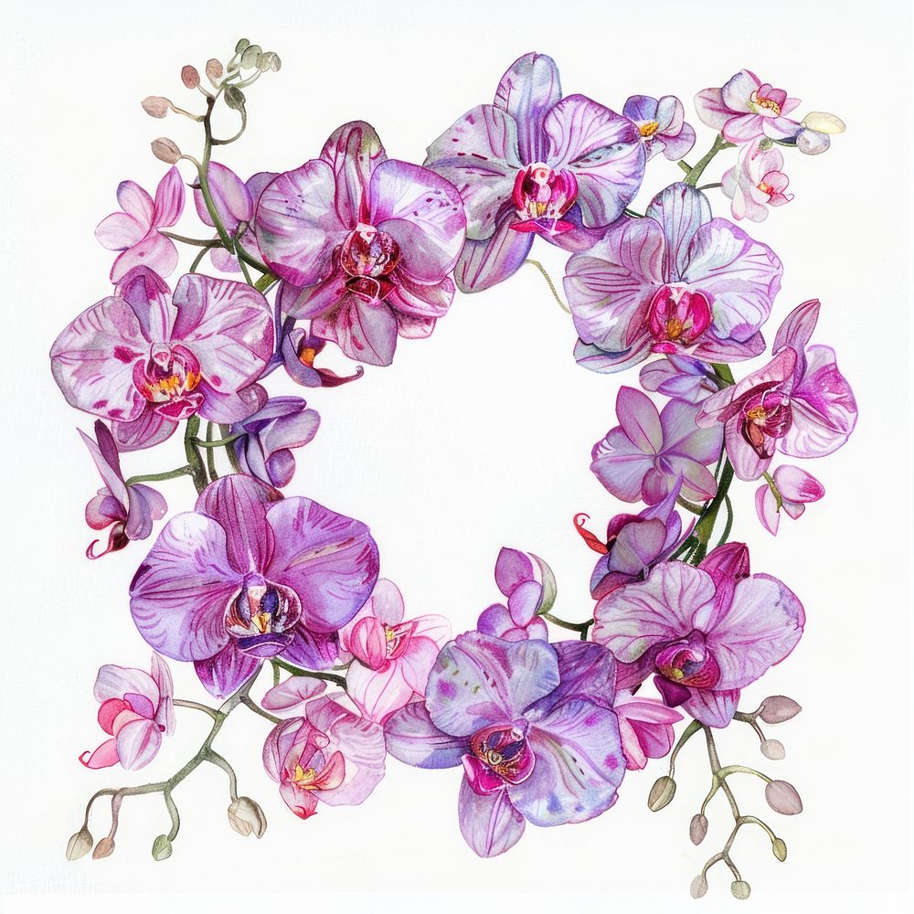 Elegant floral wreath illustration | Free Photo Illustration - rawpixel