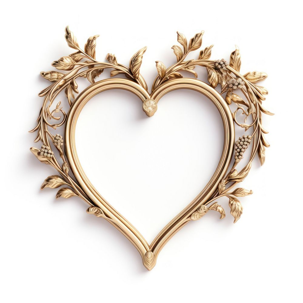 Elegant heart-shaped golden frame | Free Photo - rawpixel