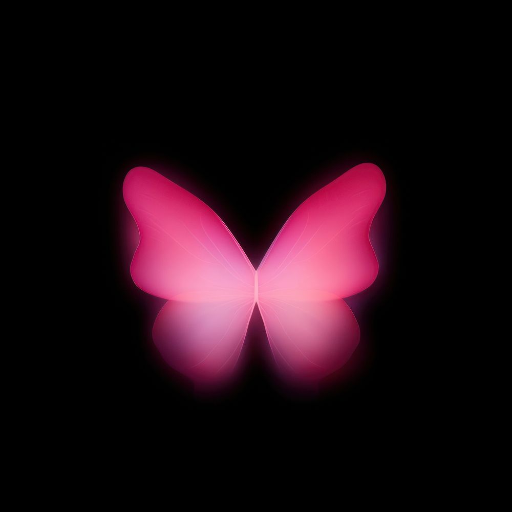 Glowing pink butterfly reflection | Free Photo Illustration - rawpixel