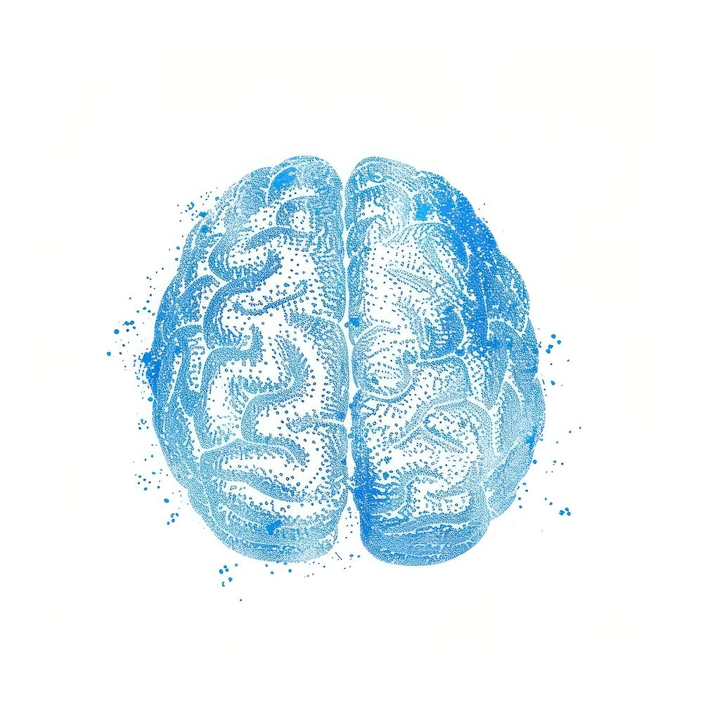 Detailed blue brain illustration | Free Photo Illustration - rawpixel