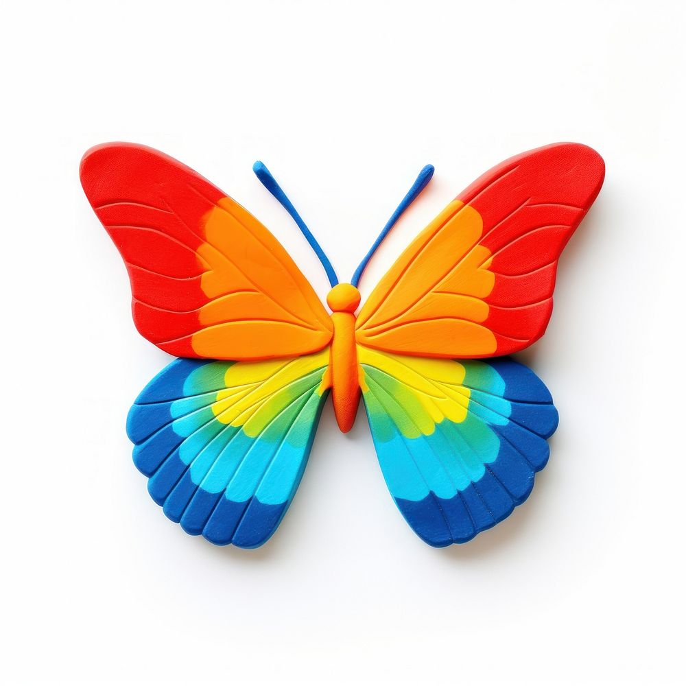 Colorful clay butterfly illustration | Free Photo Illustration - rawpixel