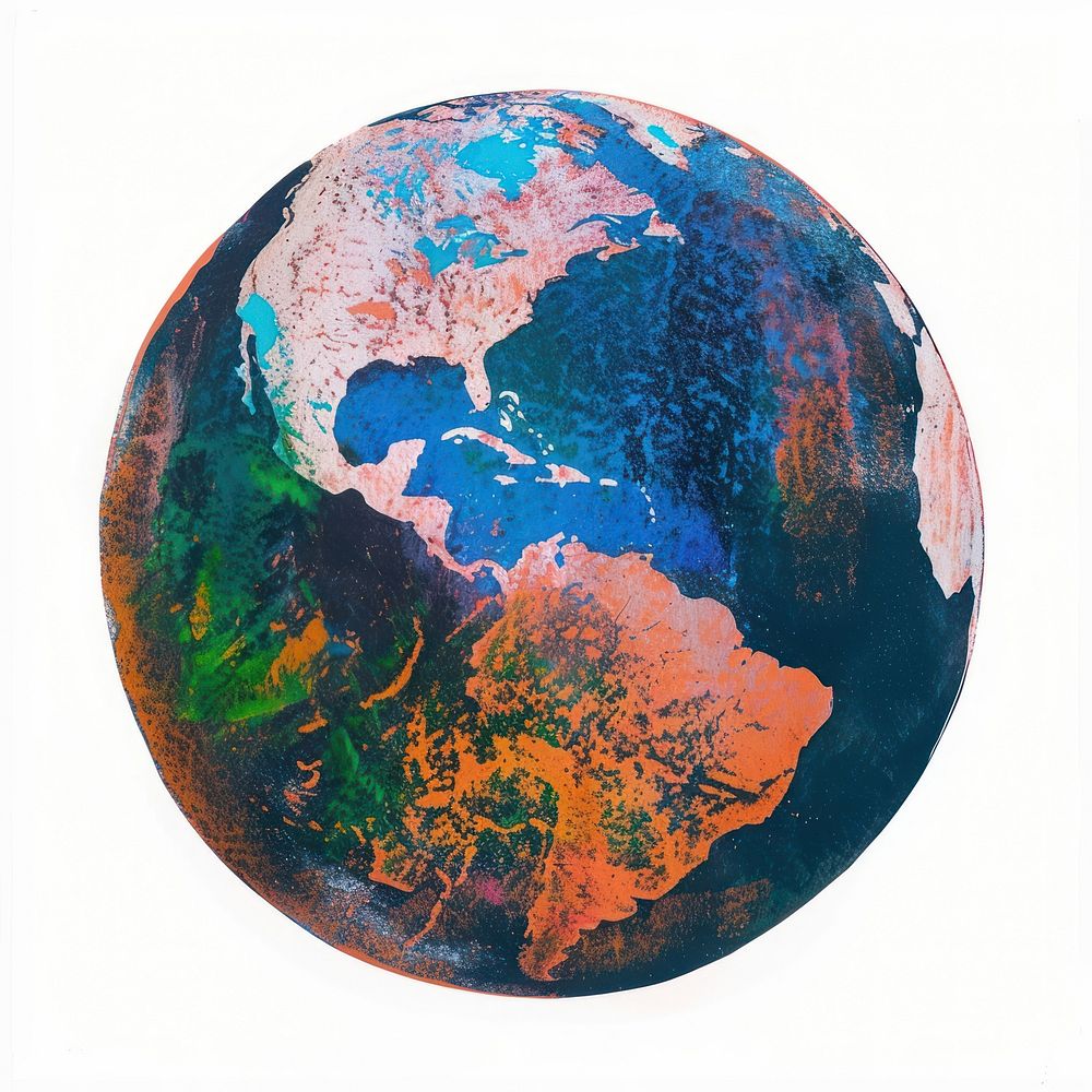 Colorful artistic Earth illustration | Free Photo Illustration - rawpixel