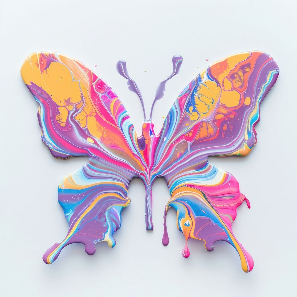 Colorful abstract butterfly art | Free Photo Illustration - rawpixel