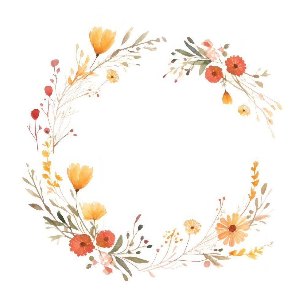 Elegant floral wreath illustration | Free Photo Illustration - rawpixel