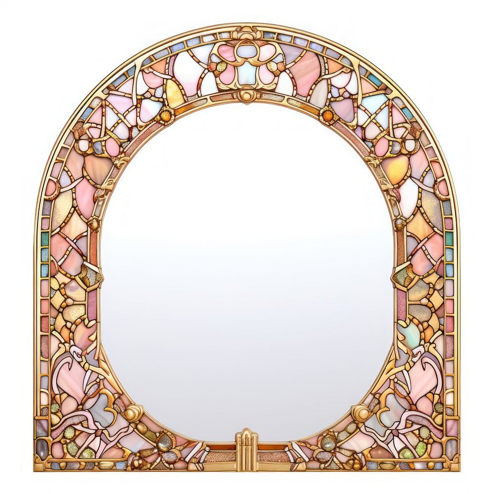 Ornate stained glass mirror frame | Free Photo Illustration - rawpixel