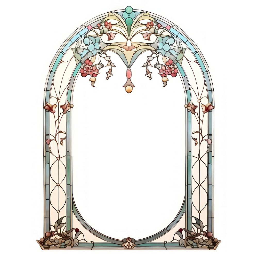 Elegant stained glass window frame | Premium Photo Illustration - rawpixel