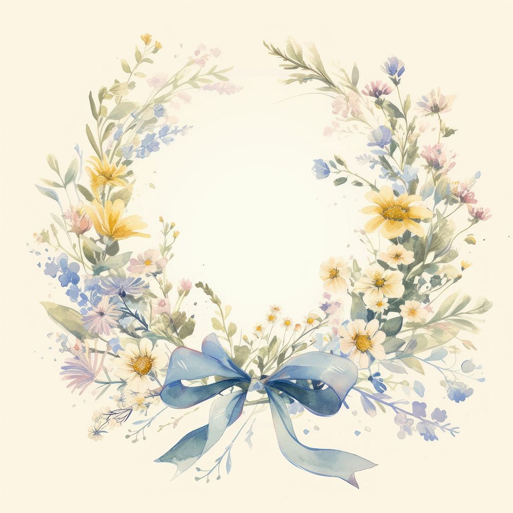 Elegant floral wreath illustration | Free Photo Illustration - rawpixel
