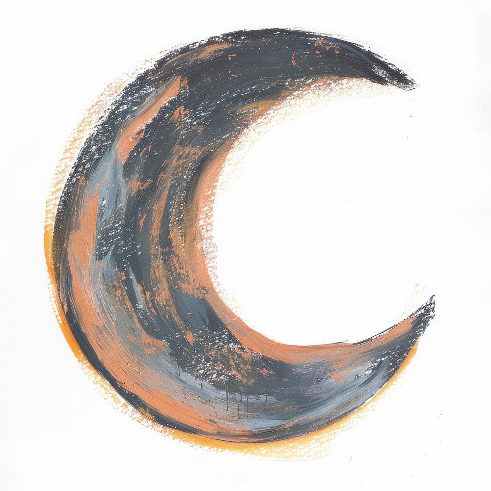 Abstract crescent moon painting | Free Photo Illustration - rawpixel