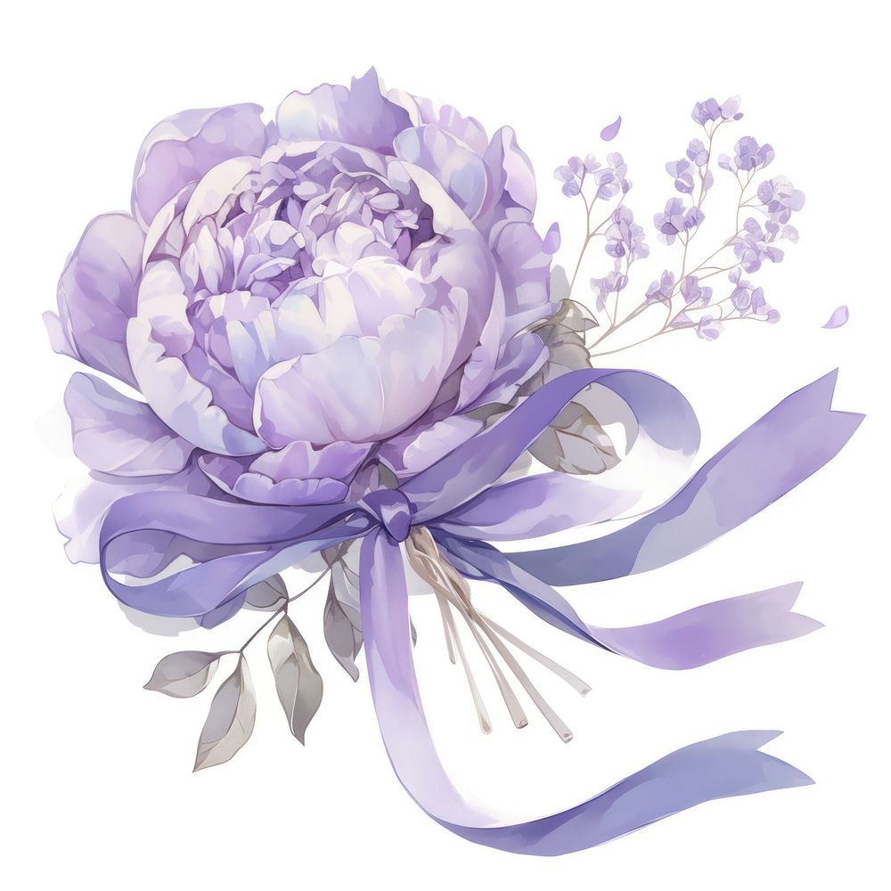 Purple coquette flower art graphics | Free Photo Illustration - rawpixel