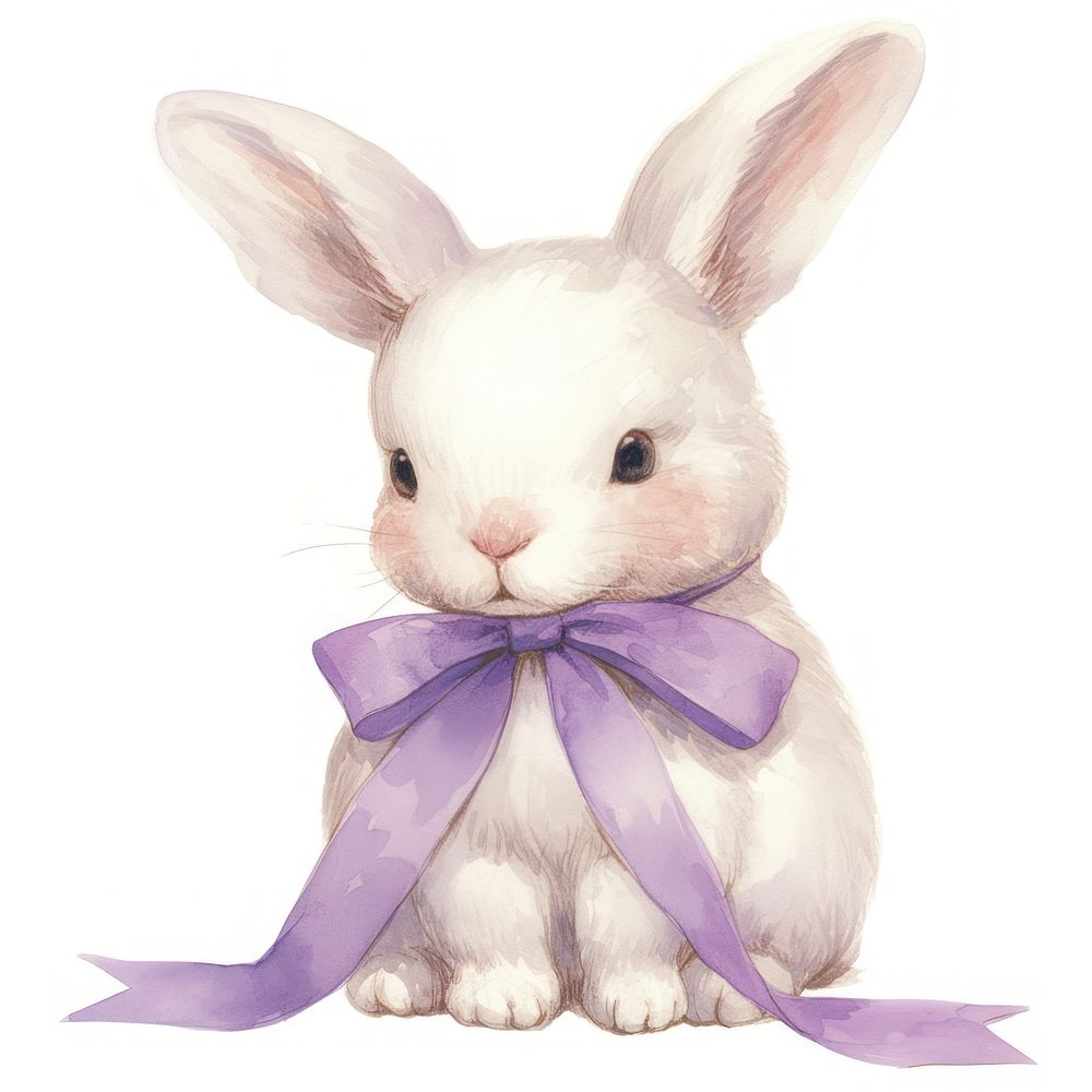 Purple coquette rabbit rat animal | Free Photo Illustration - rawpixel