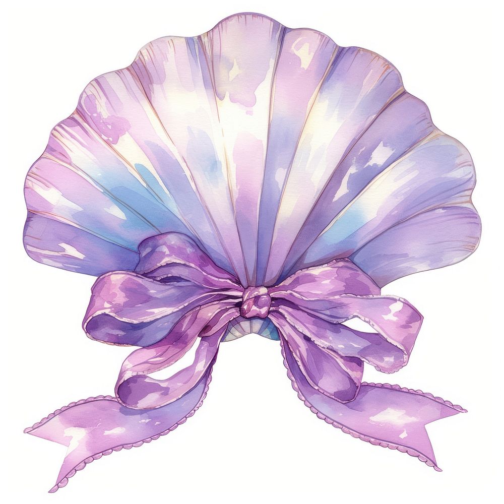 Purple coquette sea shell invertebrate | Premium Photo Illustration ...