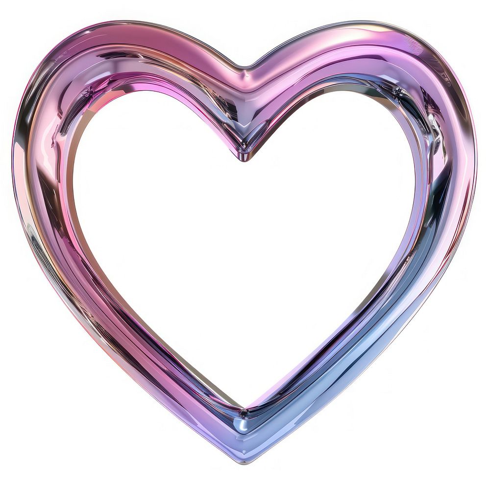 Glossy heart-shaped gradient frame | Free Photo Illustration - rawpixel