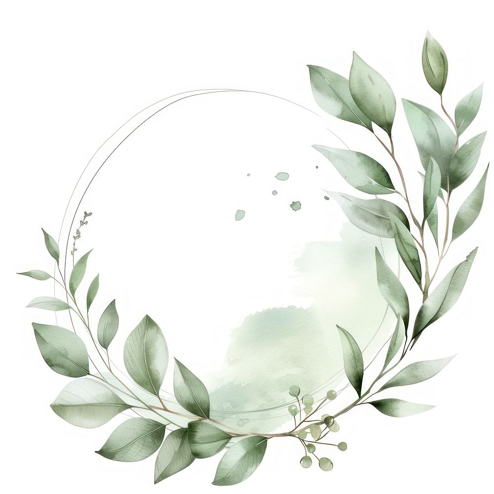Elegant botanical wreath illustration | Free Photo Illustration - rawpixel