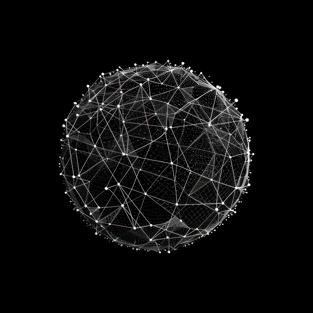 Abstract digital network sphere visualization | Free Photo Illustration ...