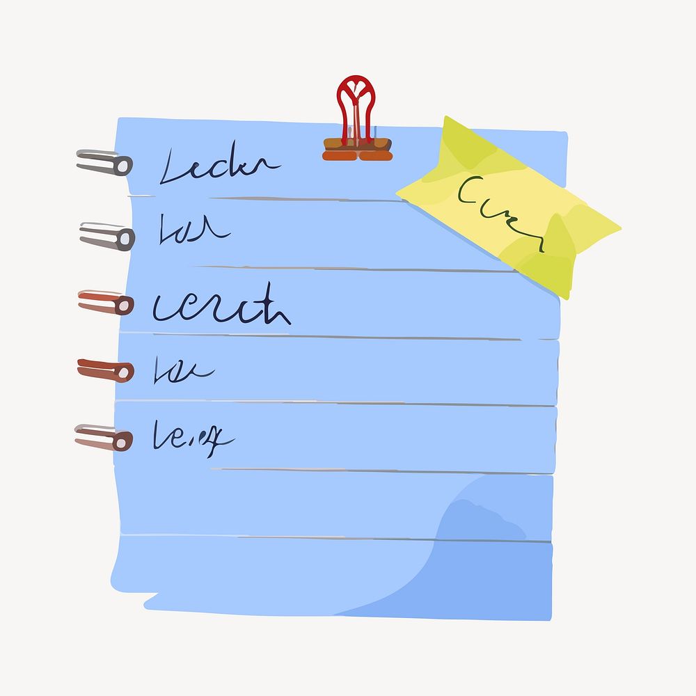 paper note illustration vector | Free Vector - rawpixel