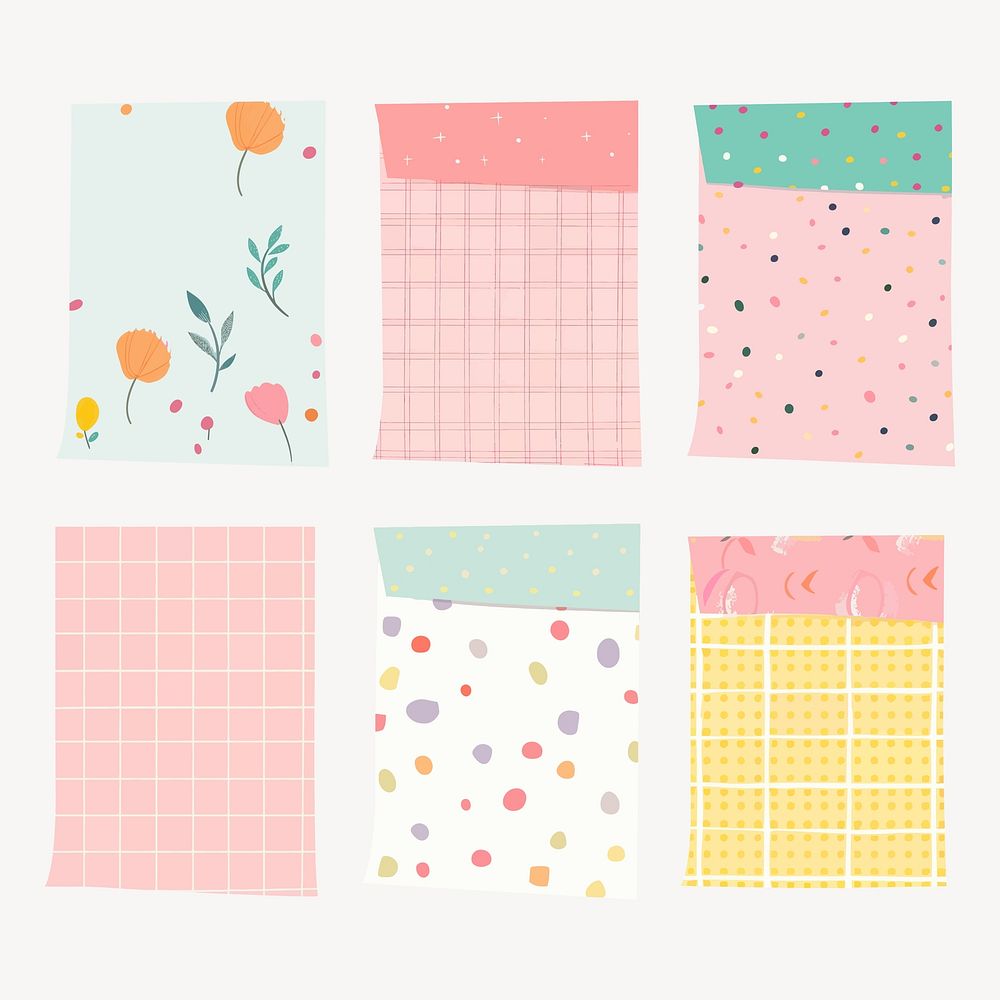 Paper notes illustration vector set | Free Vector - rawpixel