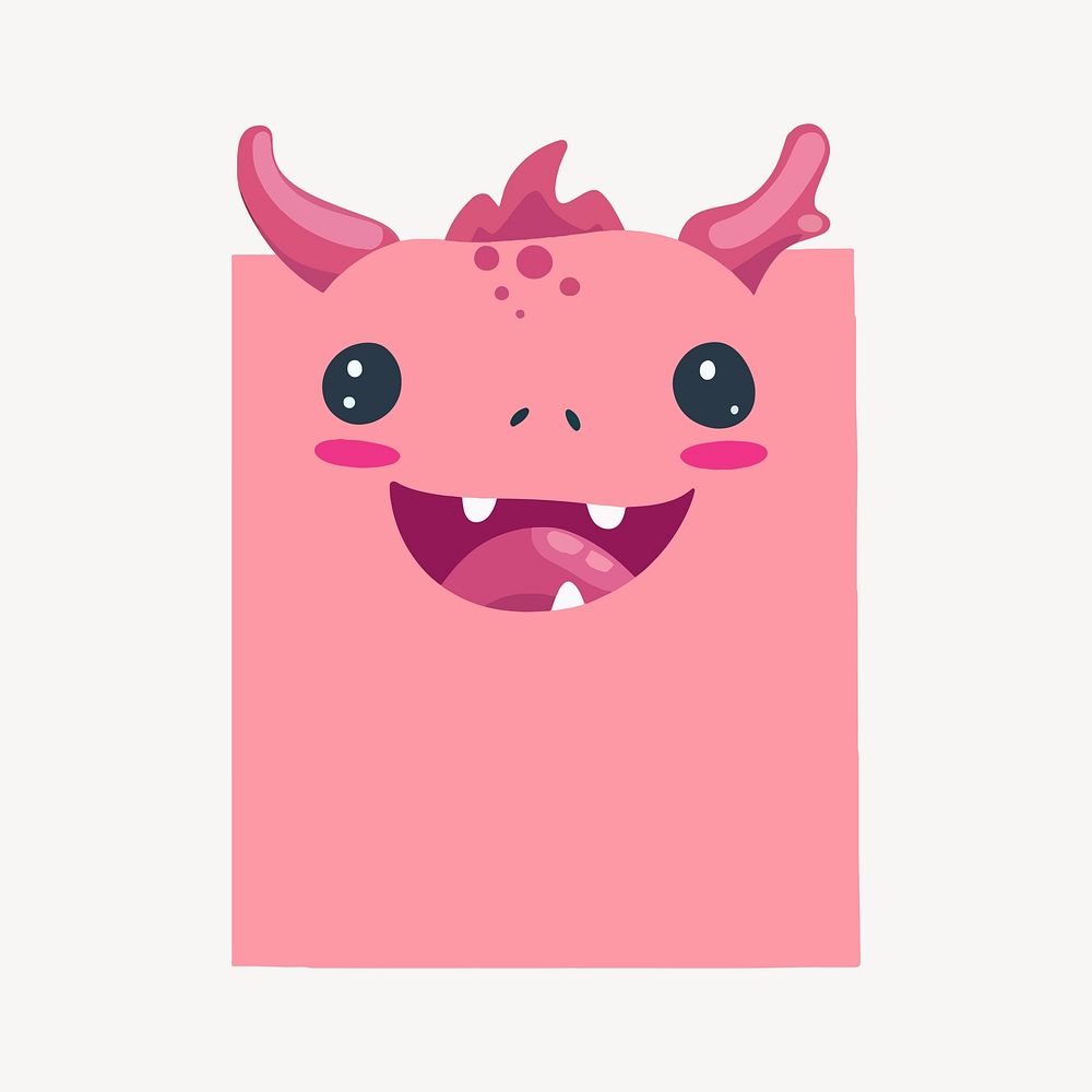 Cute monster sticky notes illustration | Free Photo Illustration - rawpixel