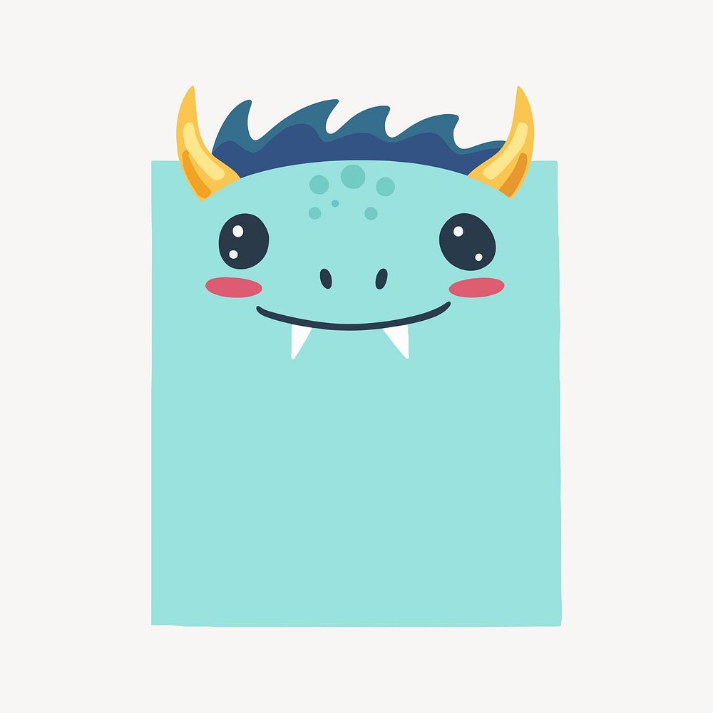 Cute monster sticky notes illustration | Free Photo Illustration - rawpixel