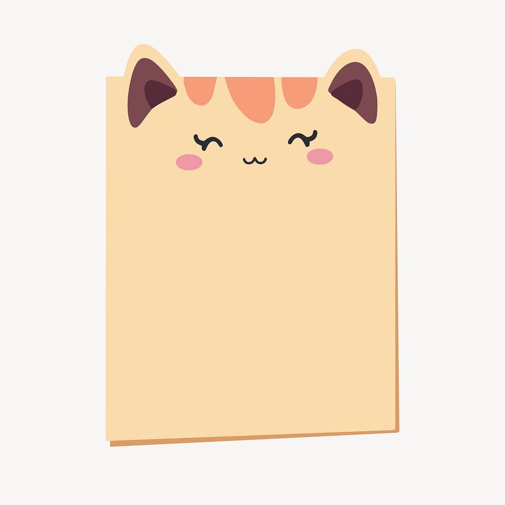 Cute cat sticky notes illustration | Free Photo Illustration - rawpixel