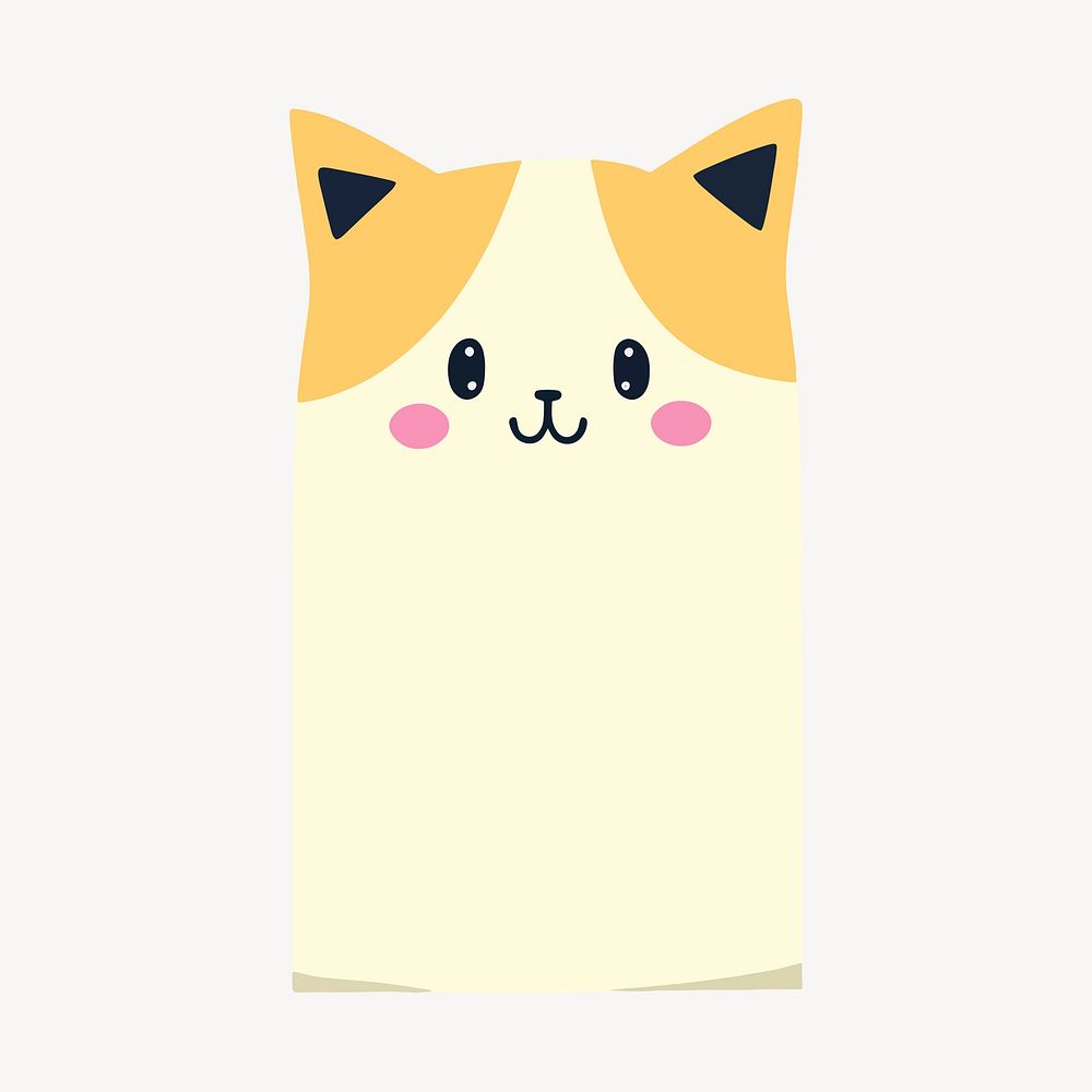 Cute cat sticky notes illustration | Free Vector - rawpixel