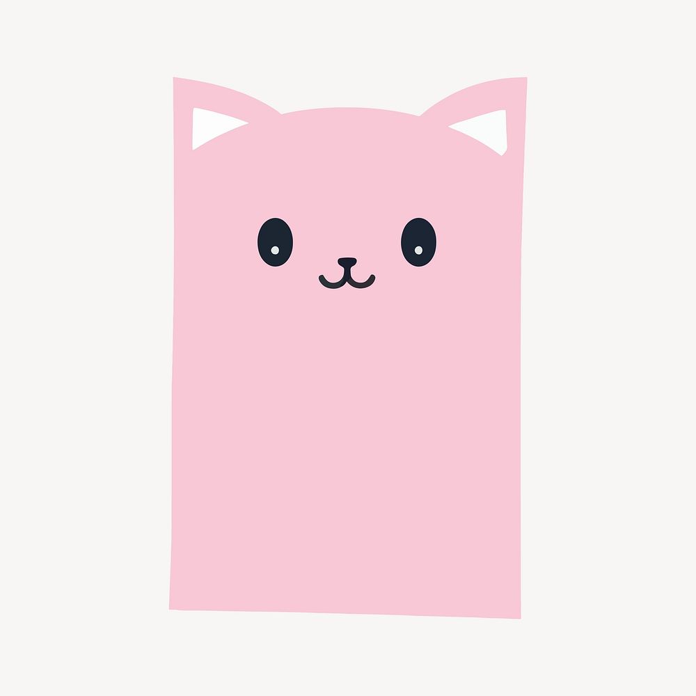 Cute cat sticky notes illustration | Free Vector - rawpixel
