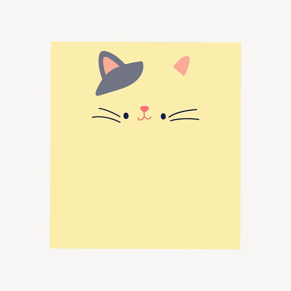 Cute cat sticky notes illustration | Free Photo Illustration - rawpixel