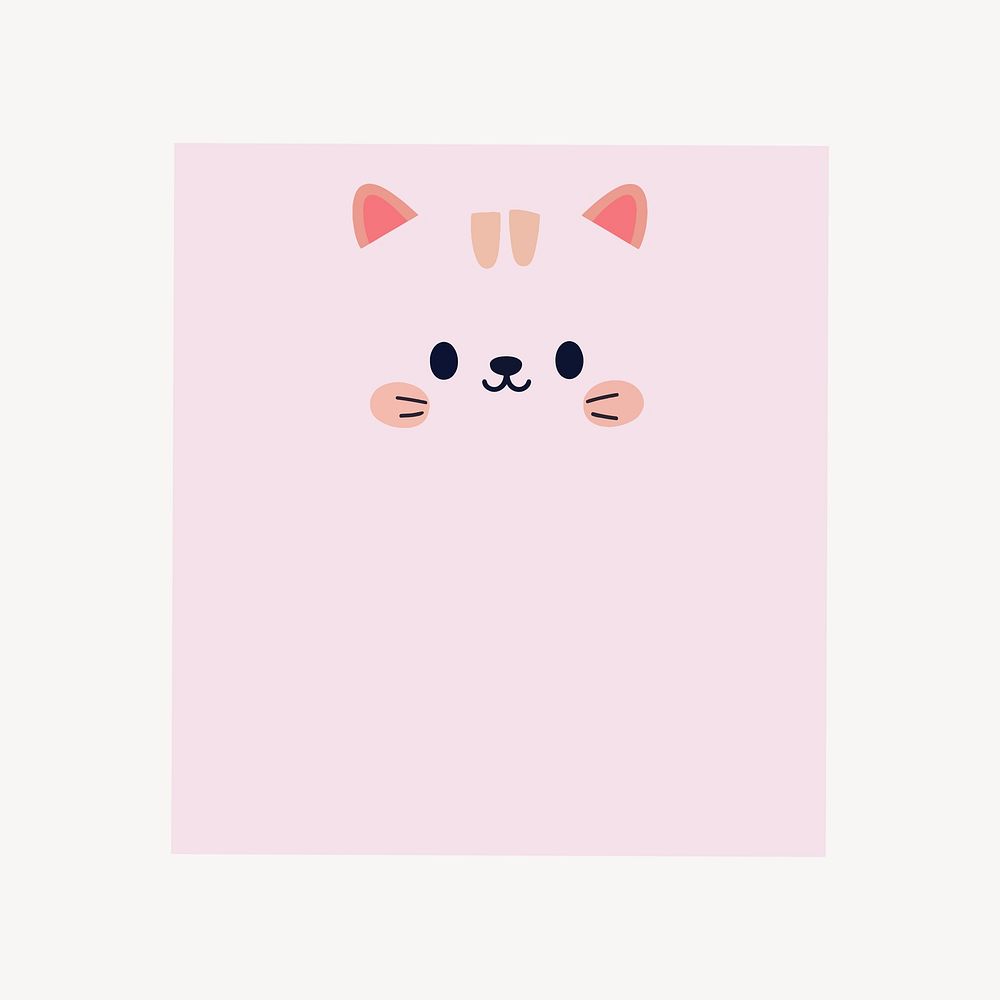 Cute cat sticky notes illustration | Free Vector - rawpixel