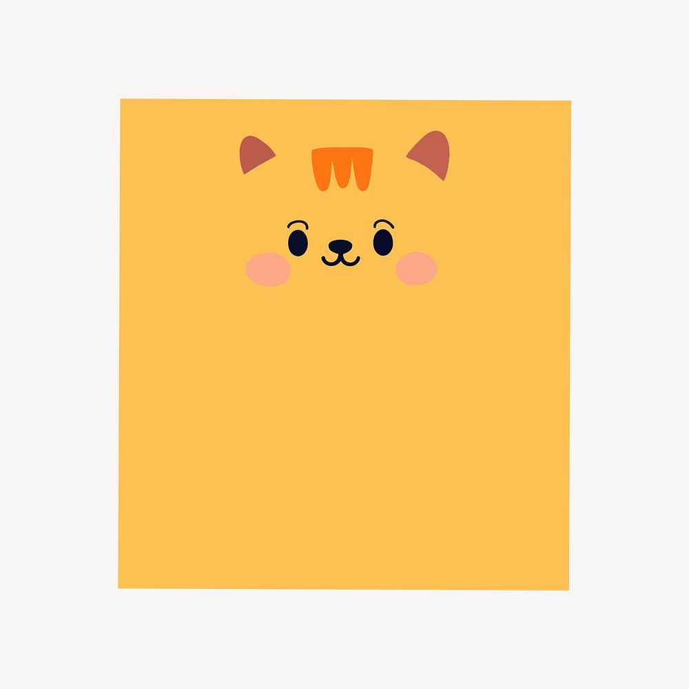 Cute cat sticky notes illustration | Free Vector - rawpixel