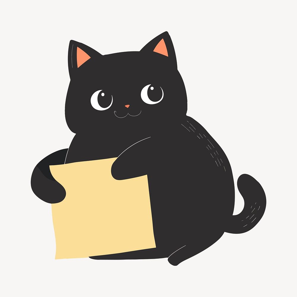 Cute cat paper notes illustration | Free Vector - rawpixel