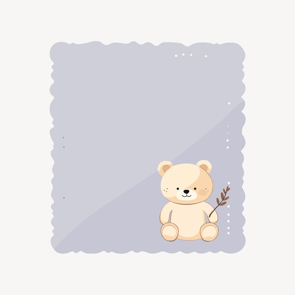 Cute bear paper notes illustration | Free Vector - rawpixel