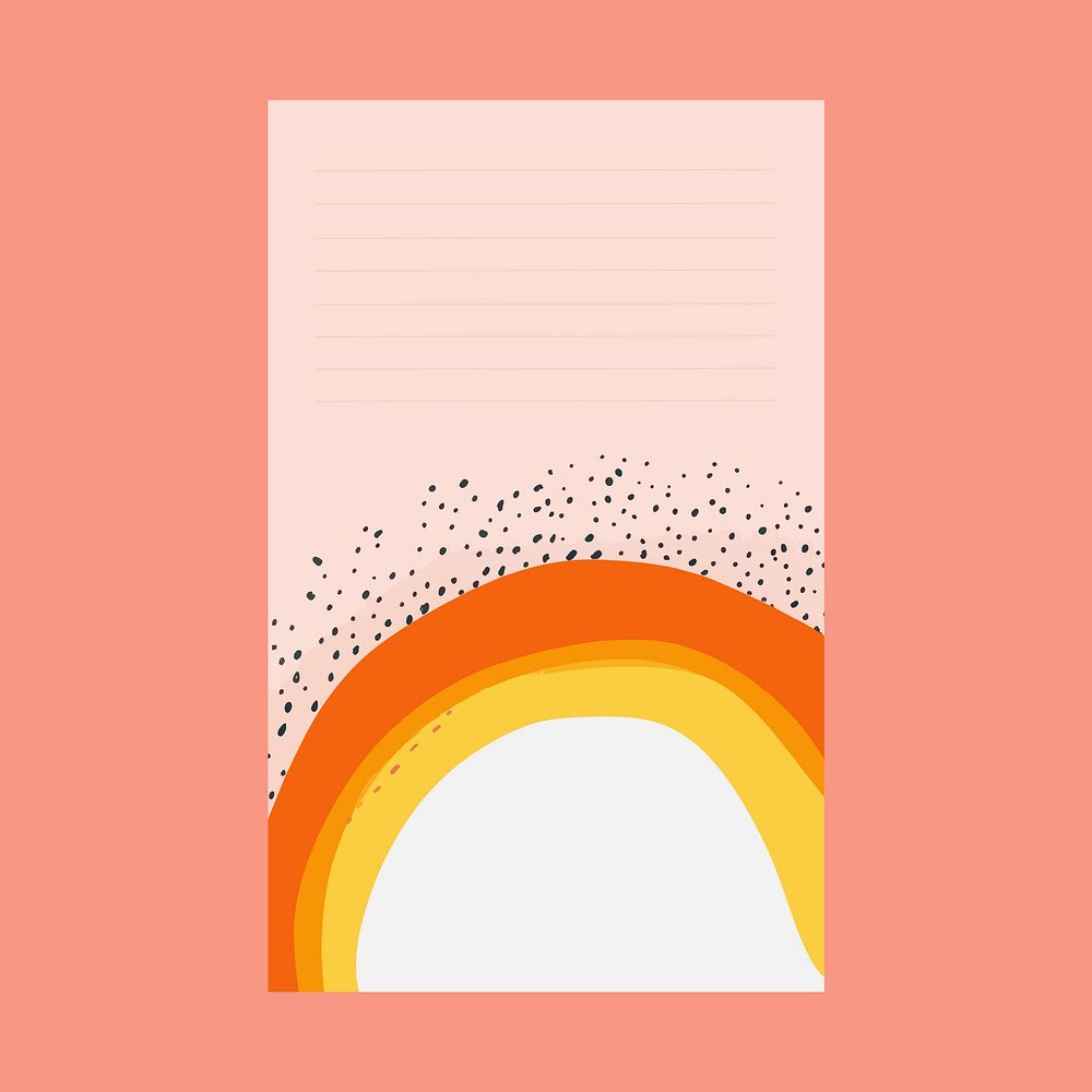 Cute rainbow paper notes illustration | Free Vector - rawpixel