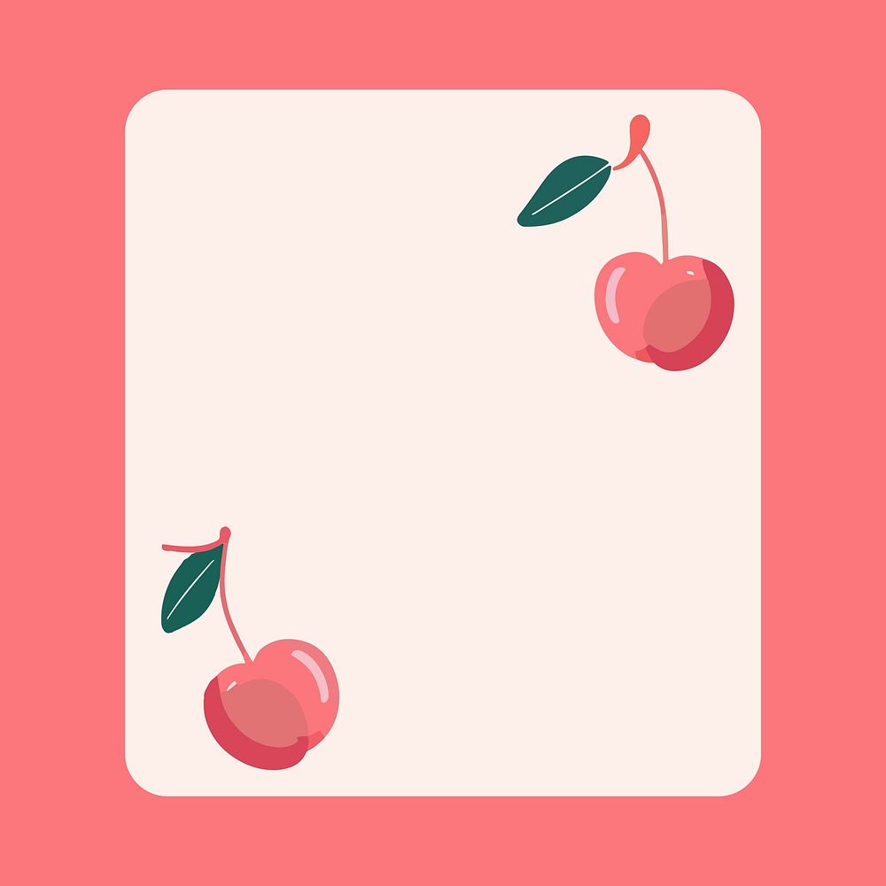 Cute cherry sticky notes illustration | Free Photo Illustration - rawpixel