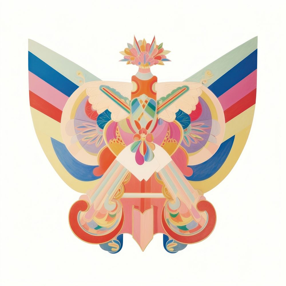 Colorful abstract symmetrical bird illustration | Free Photo ...