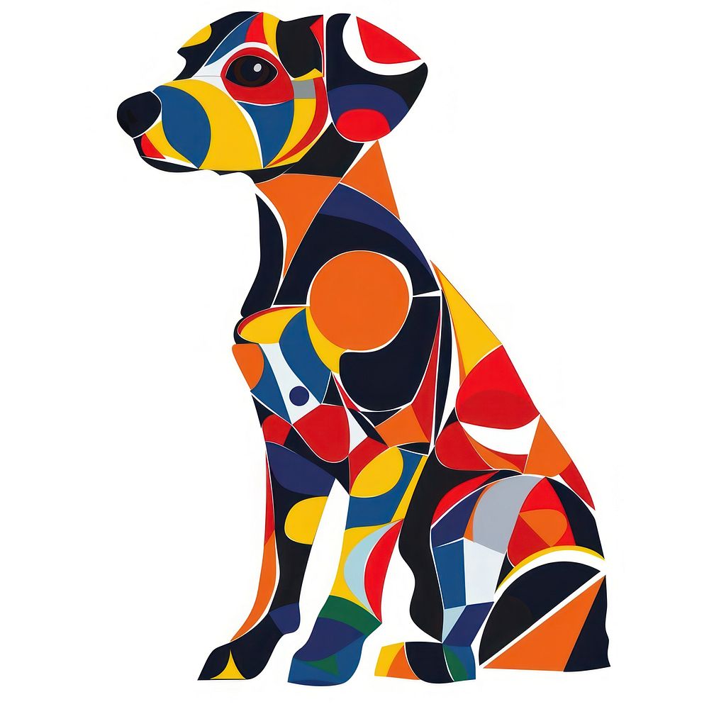 Colorful abstract dog illustration | Free Photo Illustration - rawpixel