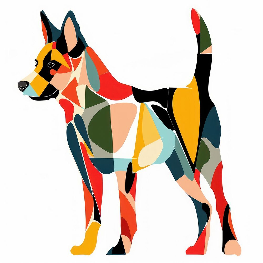 Colorful abstract dog illustration | Free Photo Illustration - rawpixel