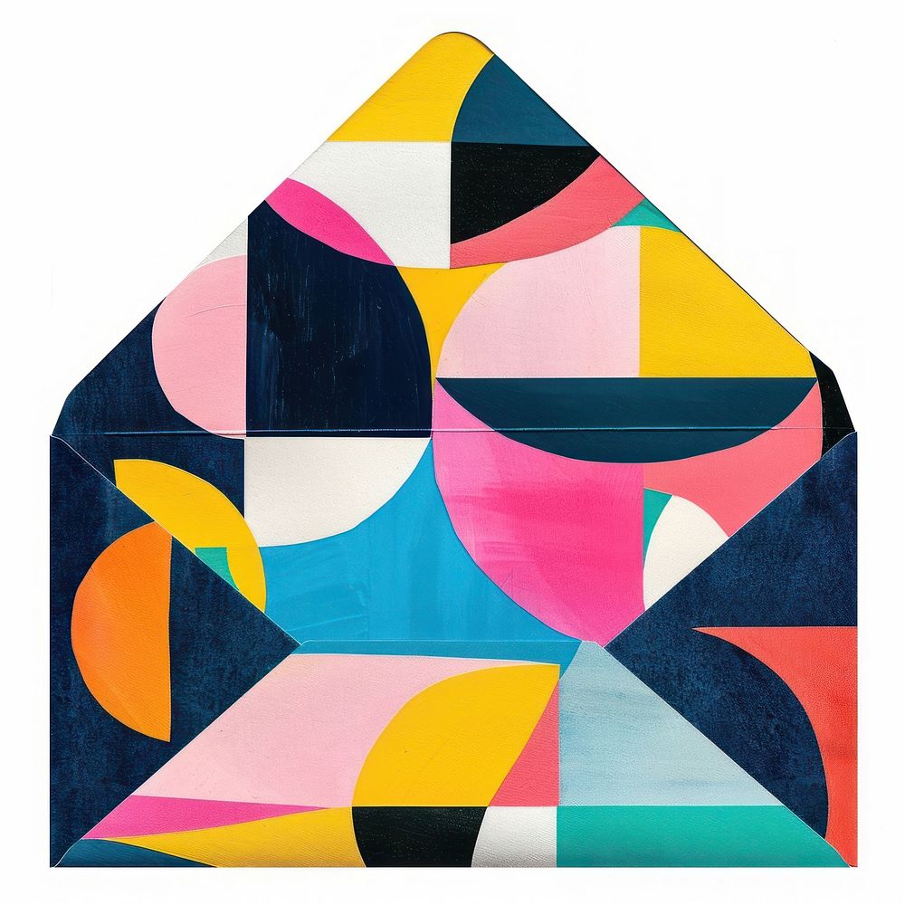 Colorful geometric abstract envelope | Free Photo Illustration - rawpixel