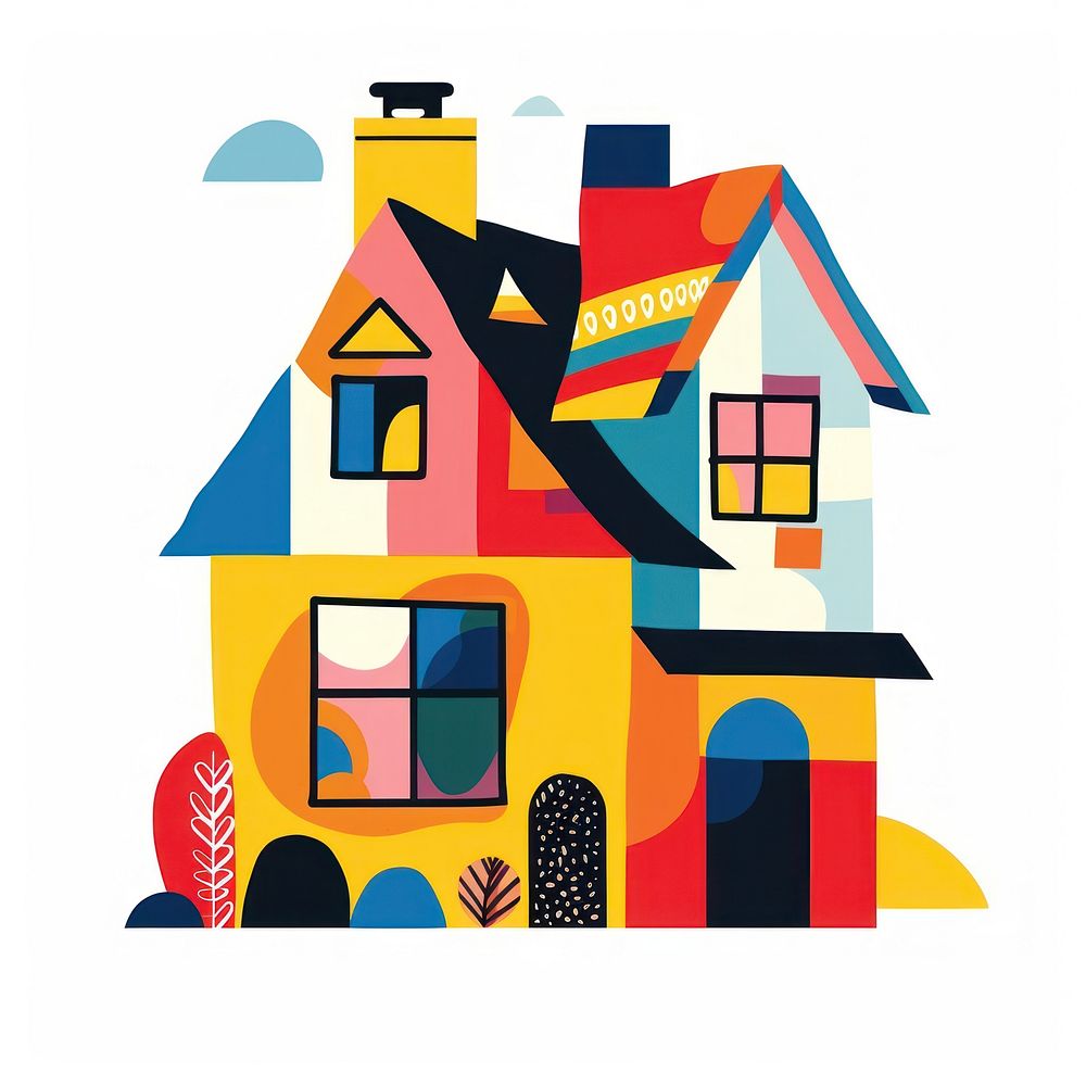 Colorful abstract house illustration | Free Photo Illustration - rawpixel