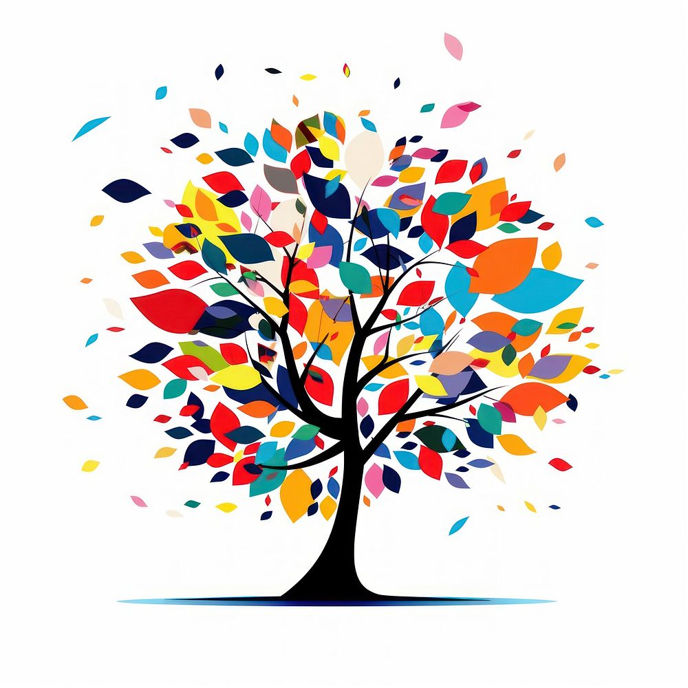 Colorful abstract tree illustration | Free Photo Illustration - rawpixel