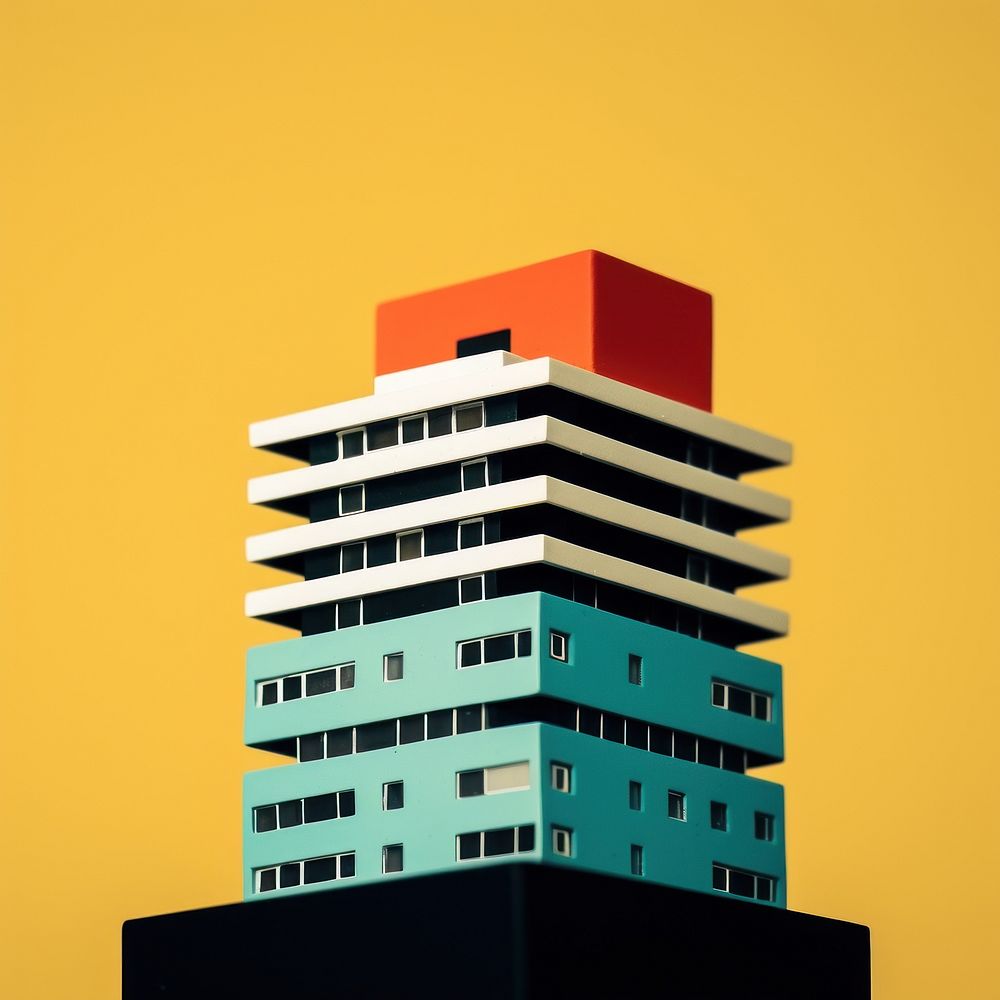 Modern colorful abstract building illustration | Free Photo ...
