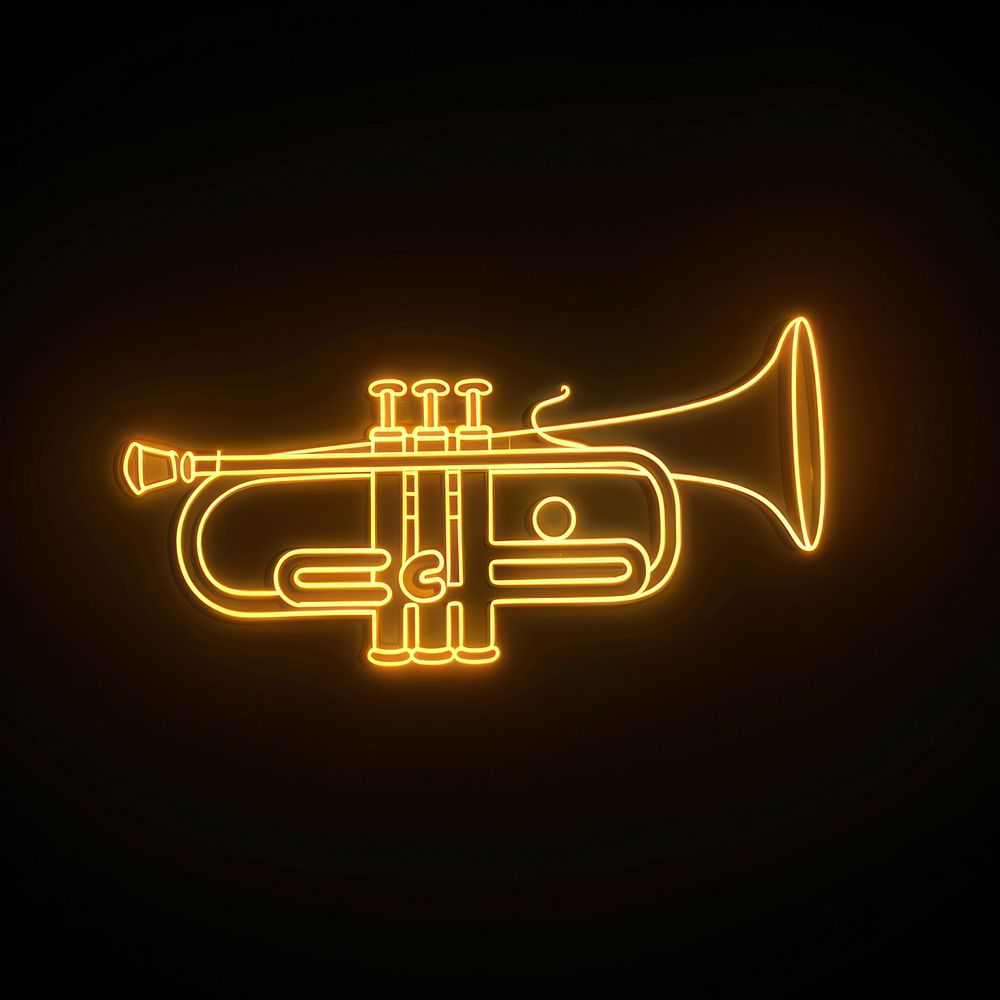 Neon trumpet musical instrument illustration | Free Photo Illustration ...