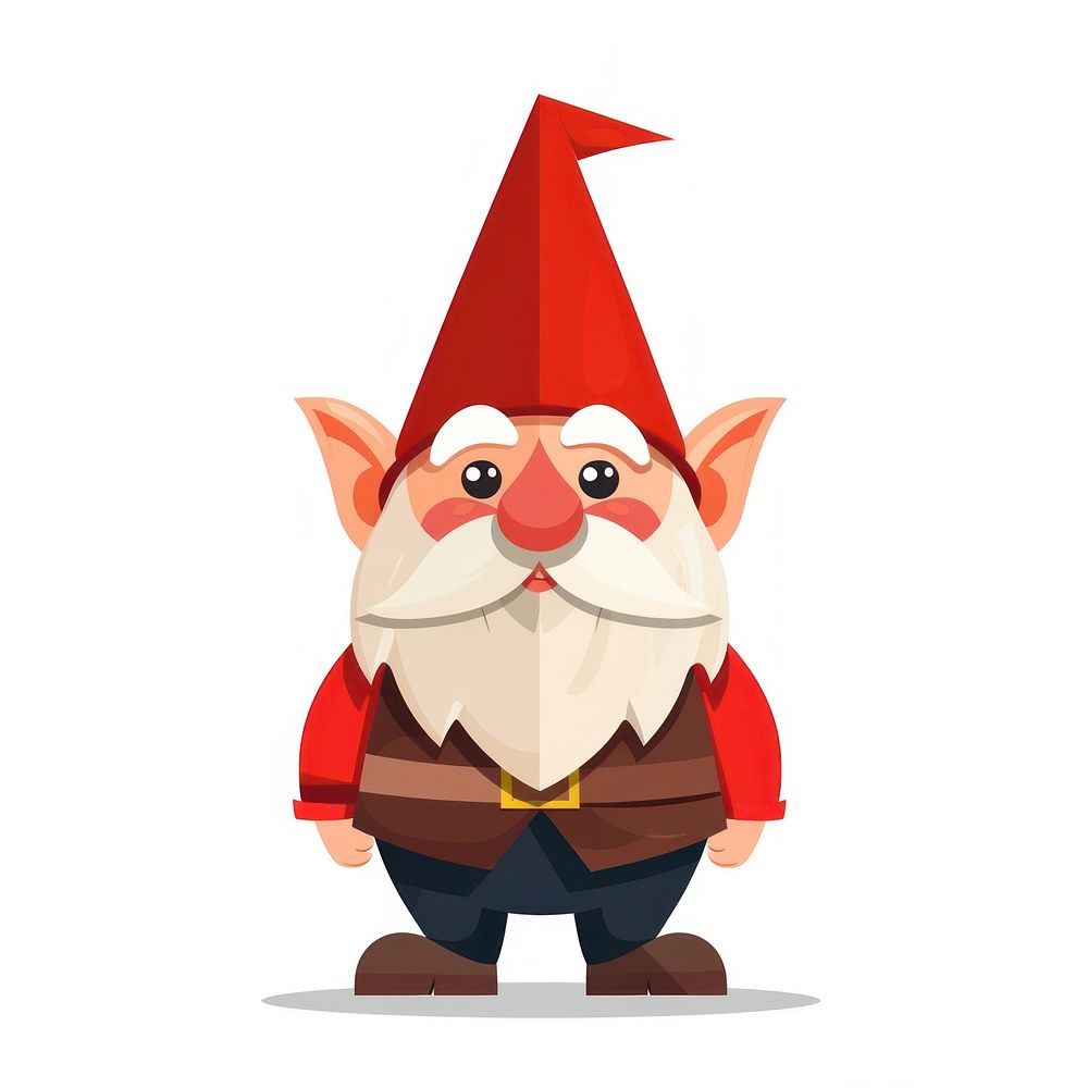 Cartoon gnome with red hat | Free Photo Illustration - rawpixel