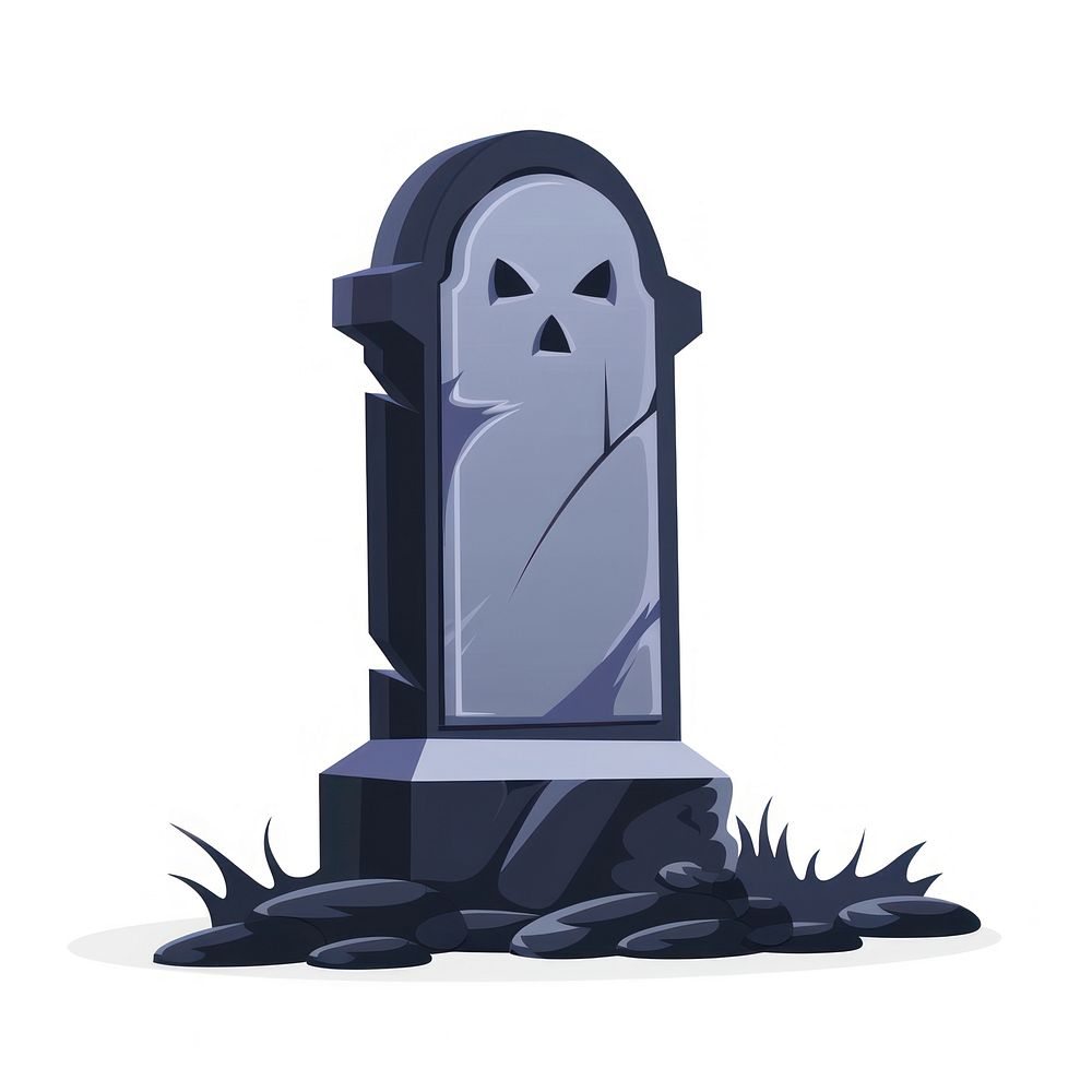 Spooky tombstone with eerie face | Free Photo Illustration - rawpixel