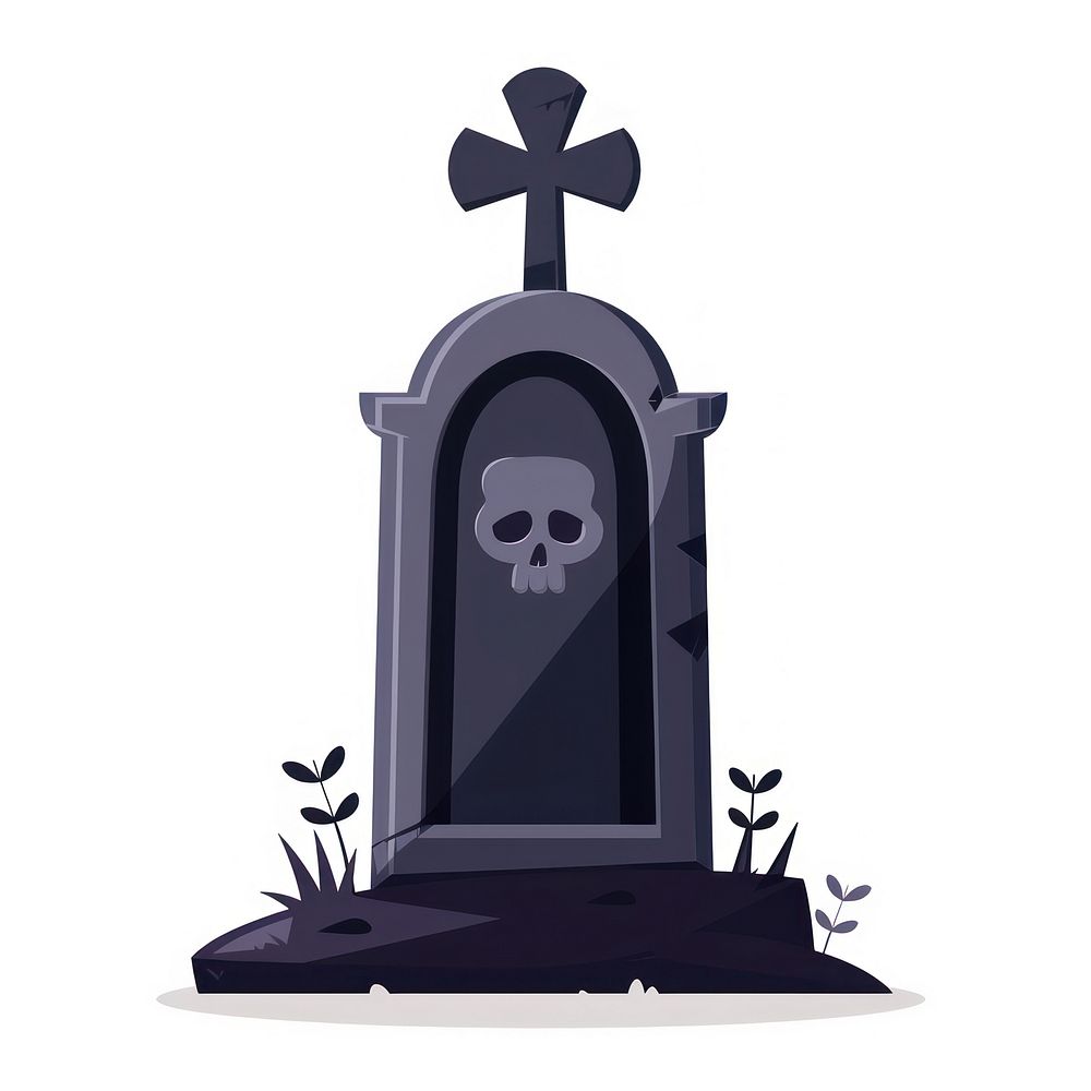 Dark tombstone with skull illustration | Free Photo Illustration - rawpixel