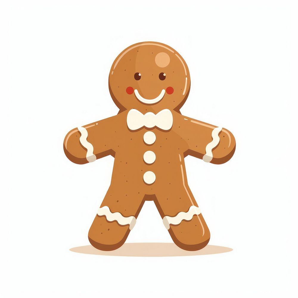 Smiling gingerbread man illustration | Free Photo Illustration - rawpixel