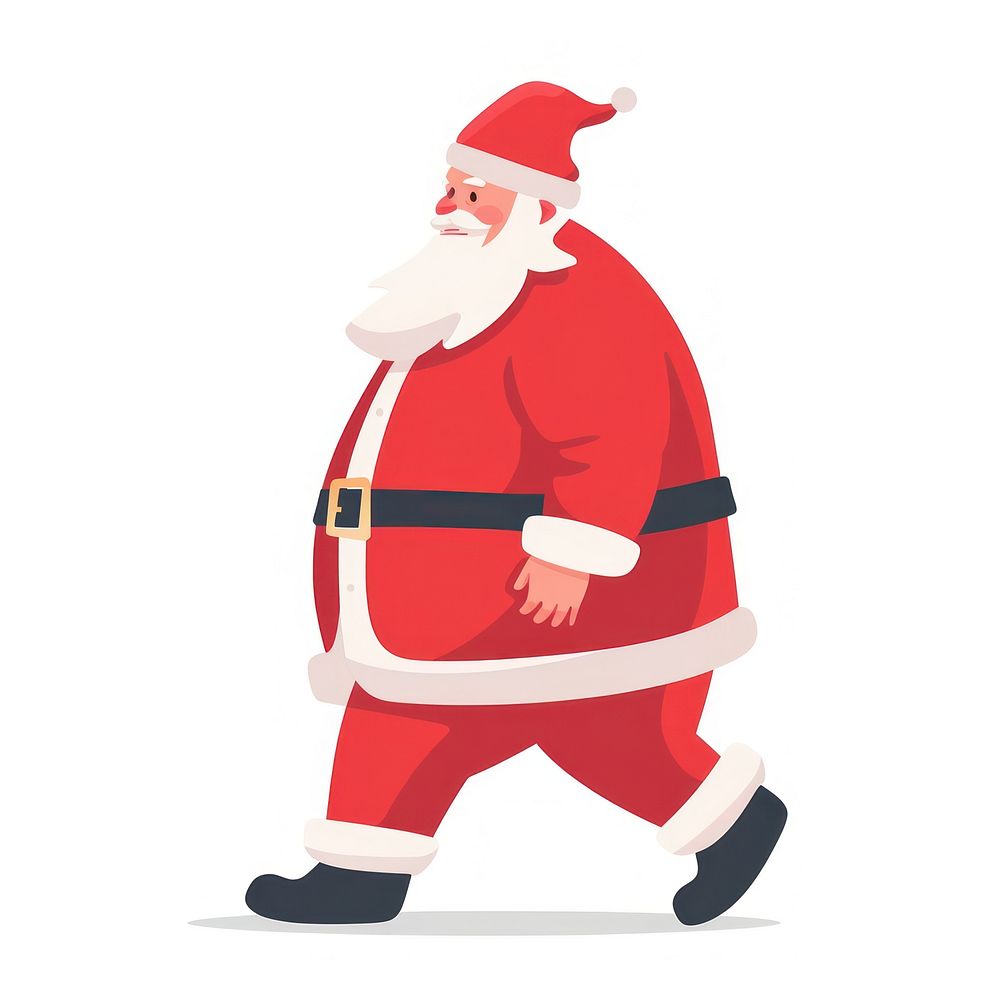 Santa Claus walking illustration | Free Photo Illustration - rawpixel